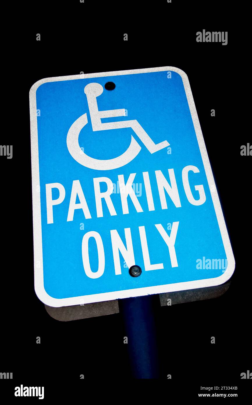 Handicap Parking Only Sign Stock Photo - Alamy