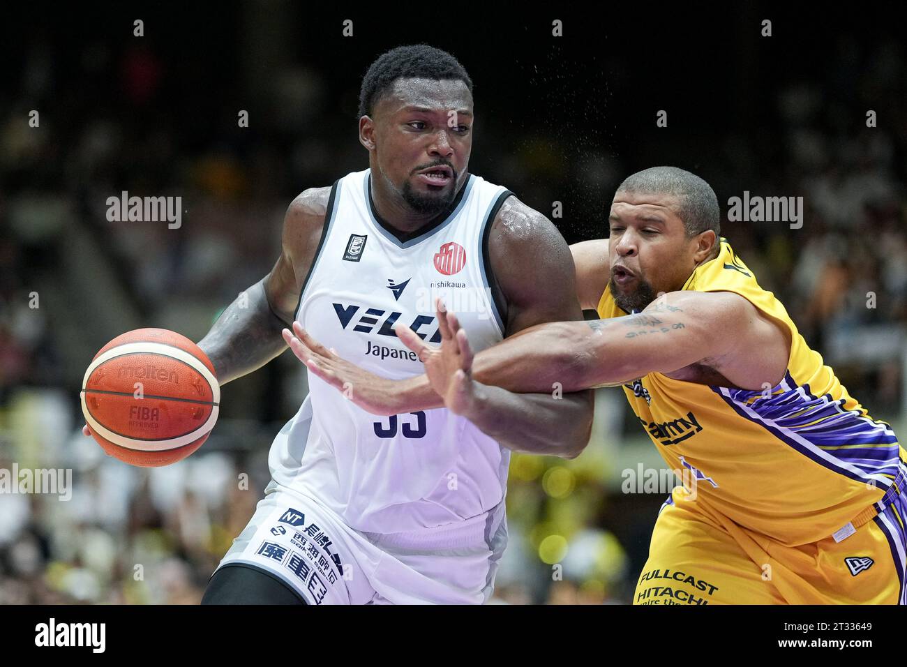 Yoyogi 1st Gymnasium, Tokyo, Japan. 21st Oct, 2023. (L-R) Nick Perkins (Velca), Jeff Gibbs ...