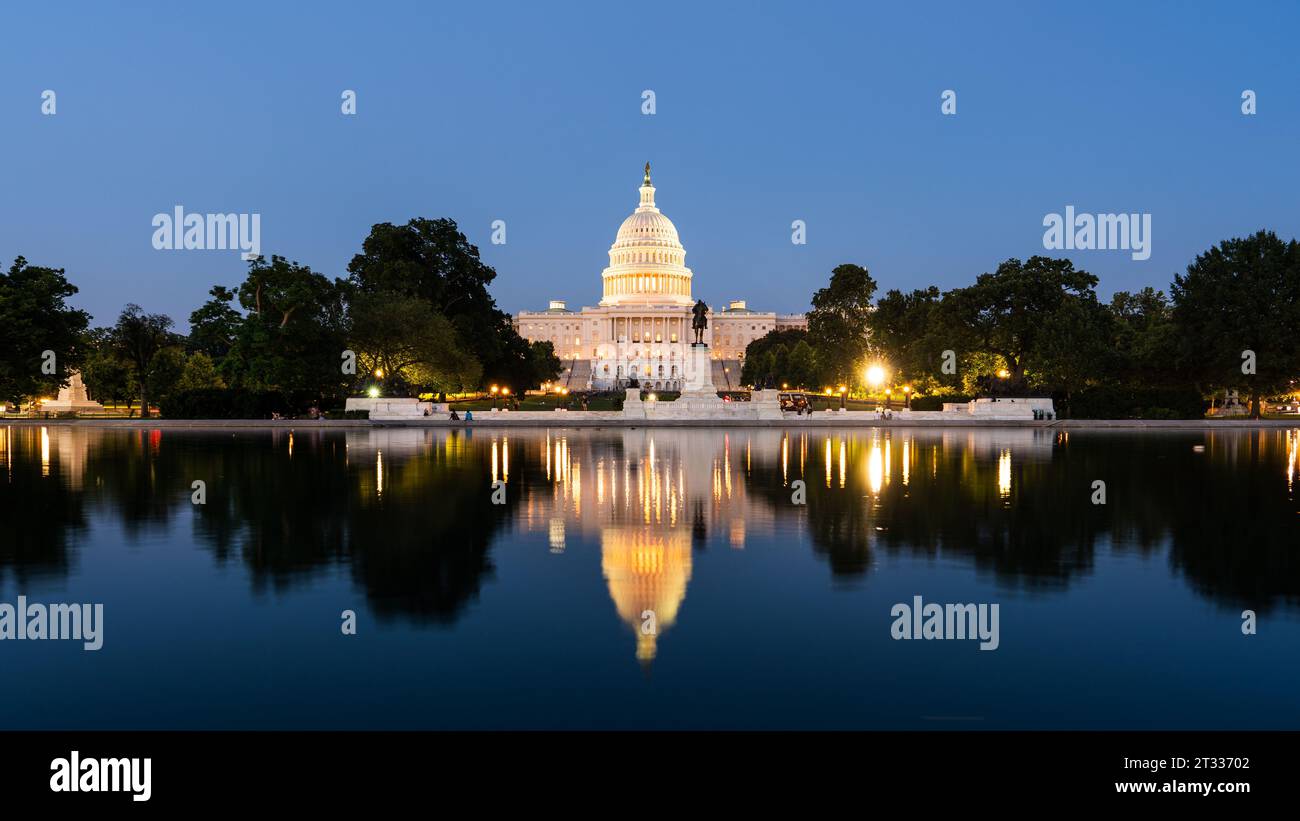 The iconic Capitol Building in Washington DC, USA, with its iconic ...