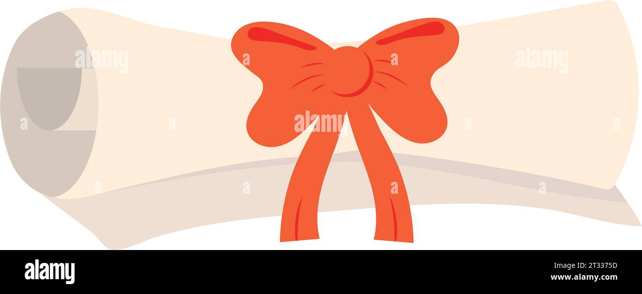 graduation diploma roll with ribbon Stock Vector Image & Art - Alamy