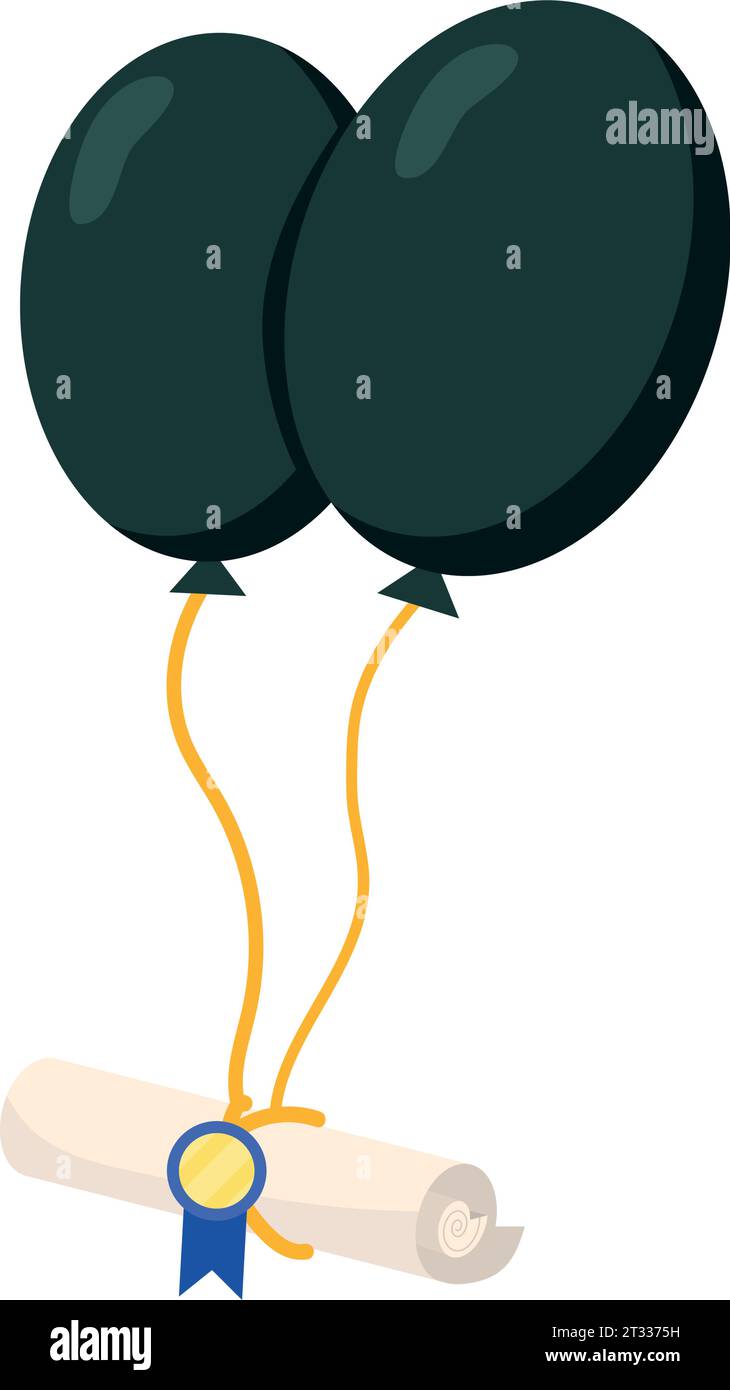 graduation diploma roll and balloons Stock Vector Image & Art - Alamy