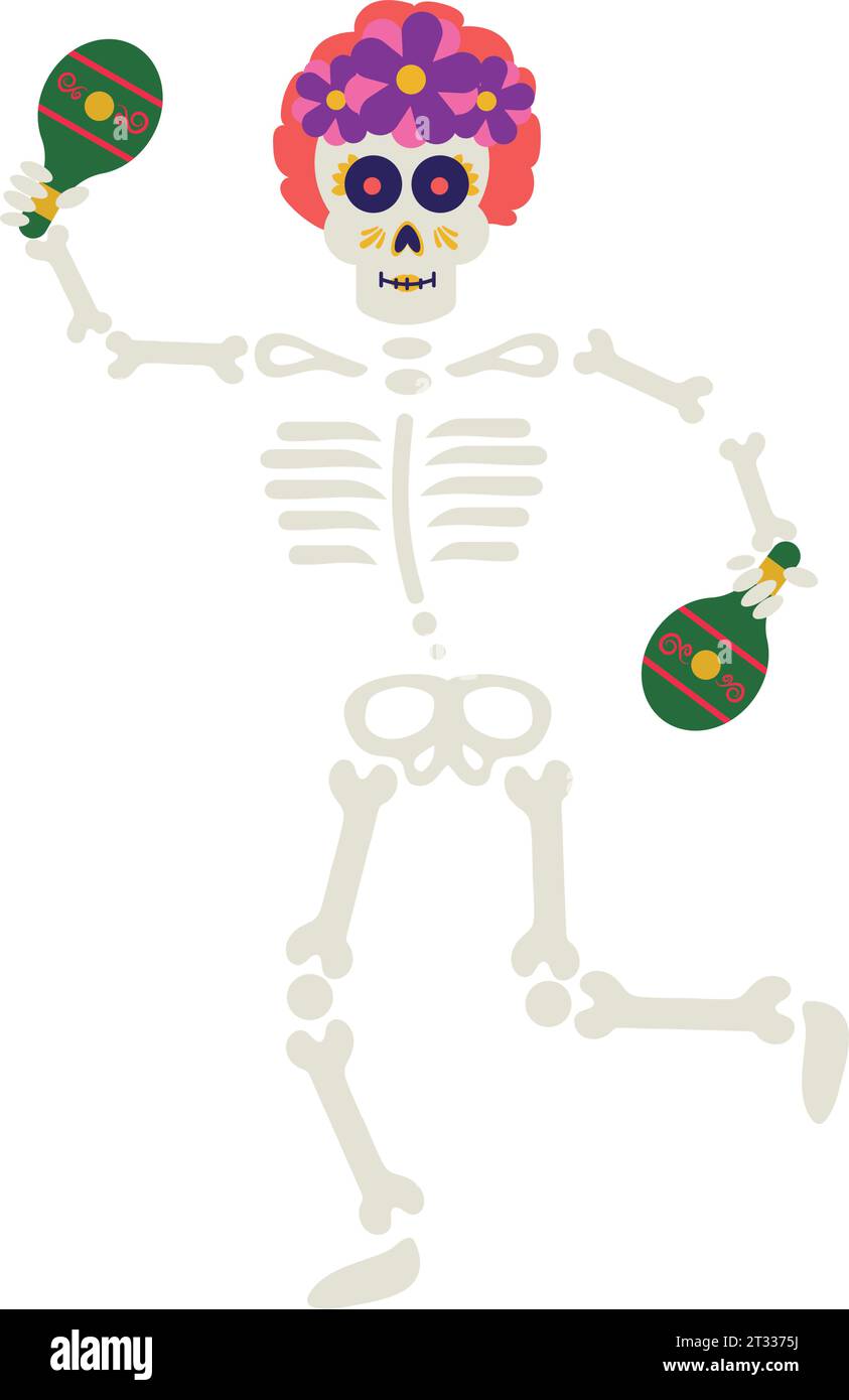 Day of dead skeleton dance Cut Out Stock Images & Pictures - Alamy