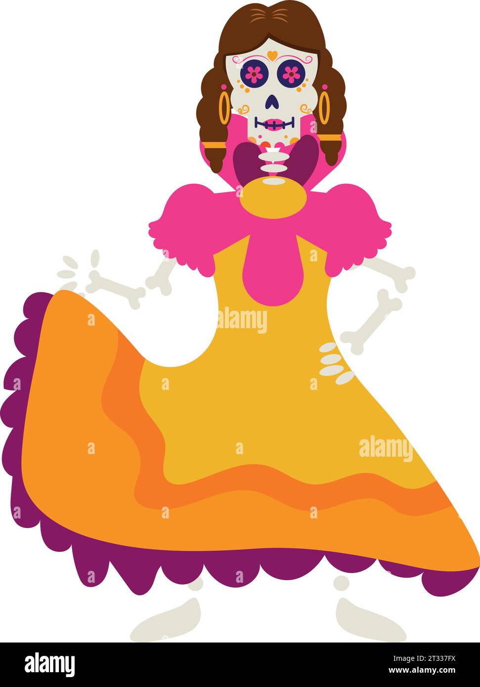 Day of dead skeleton dance Cut Out Stock Images & Pictures - Alamy