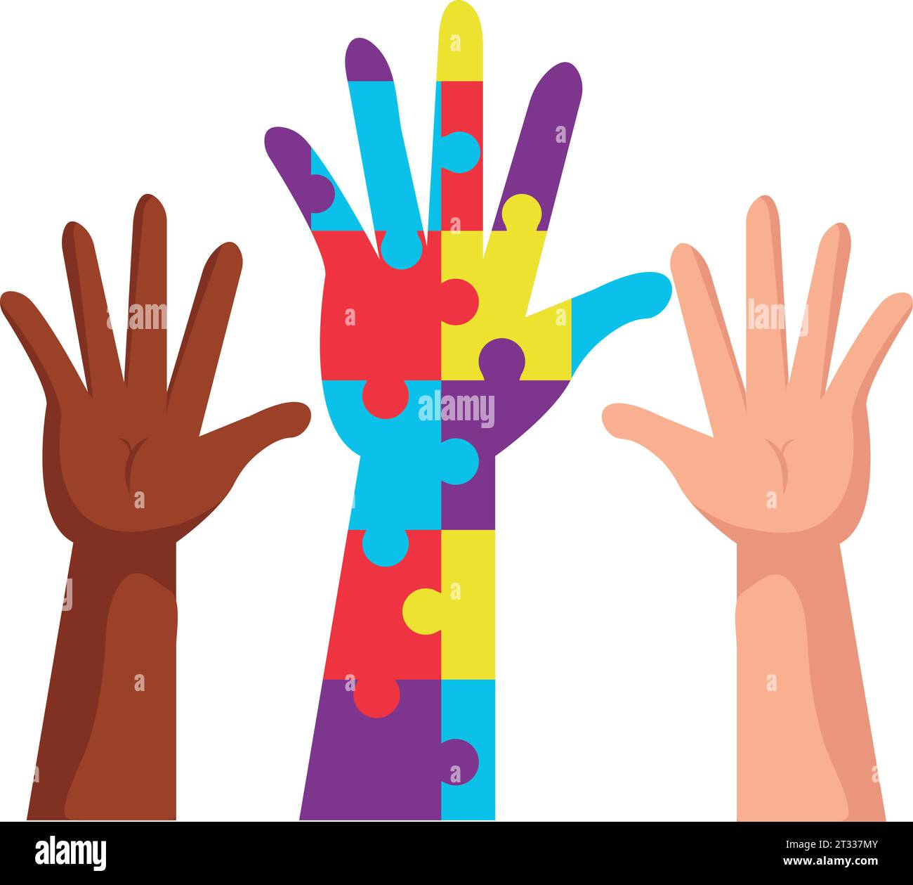 autism day awareness hands Stock Vector Image & Art - Alamy