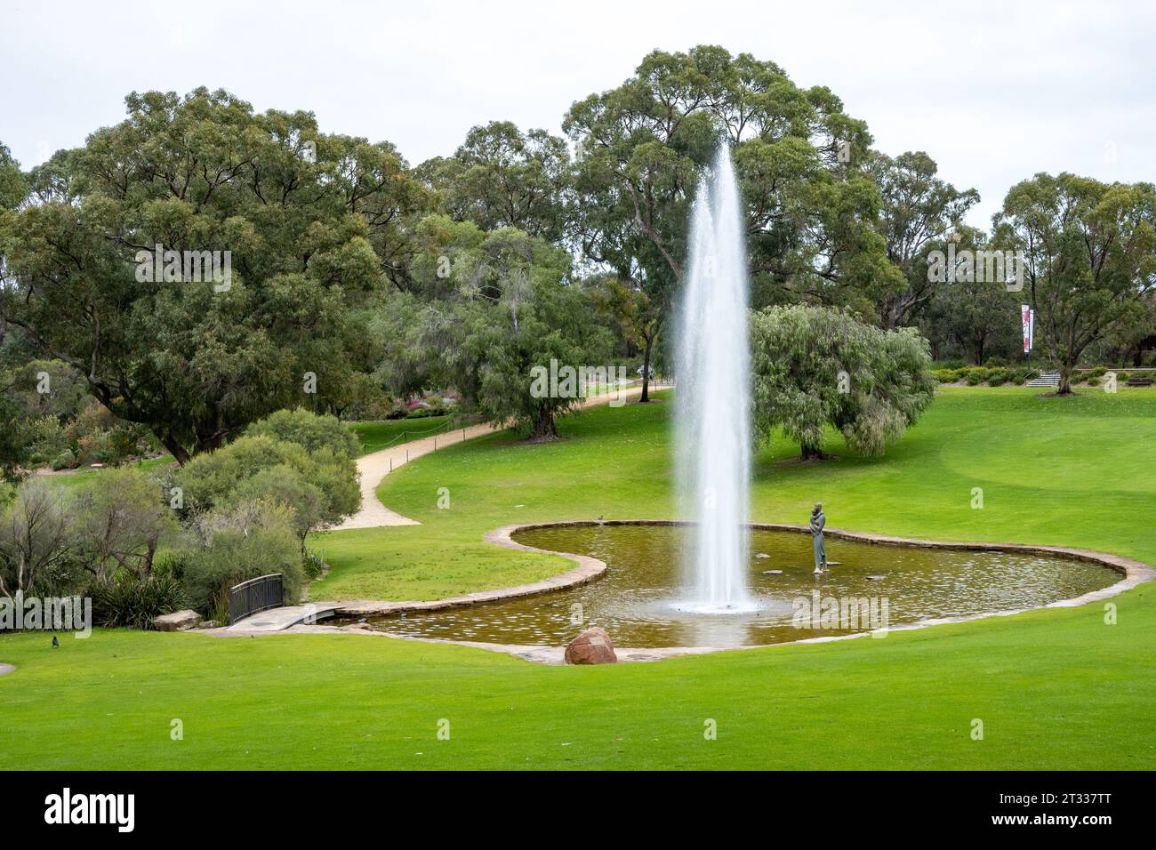 Water fountain at the Western Australia Botanic Garden. Kings Park ...