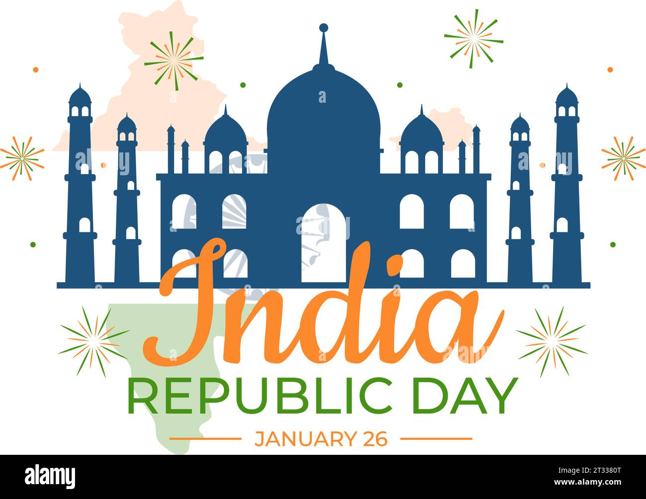 Indian republic day vector background Cut Out Stock Images & Pictures ...