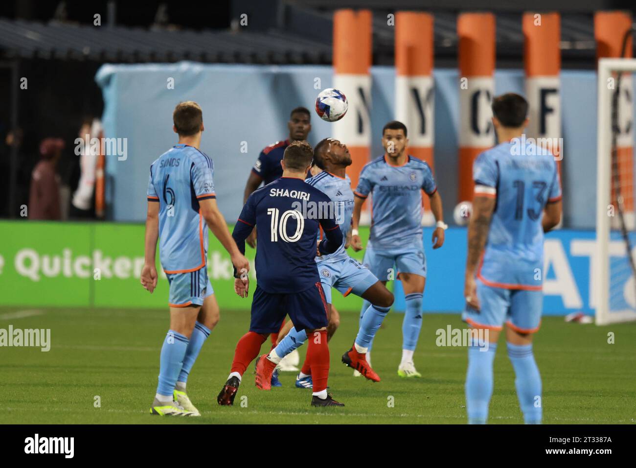 New York City FC defender Tayvon Gray (24) during action in the Major ...