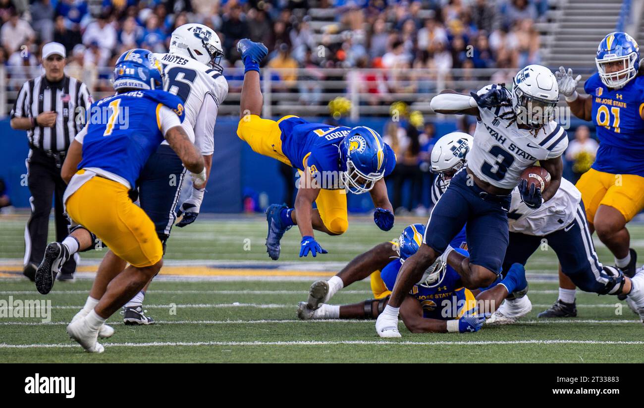 CEFCU Stadium San Jose, CA. 21st Oct, 2023. CA USA Utah State running ...