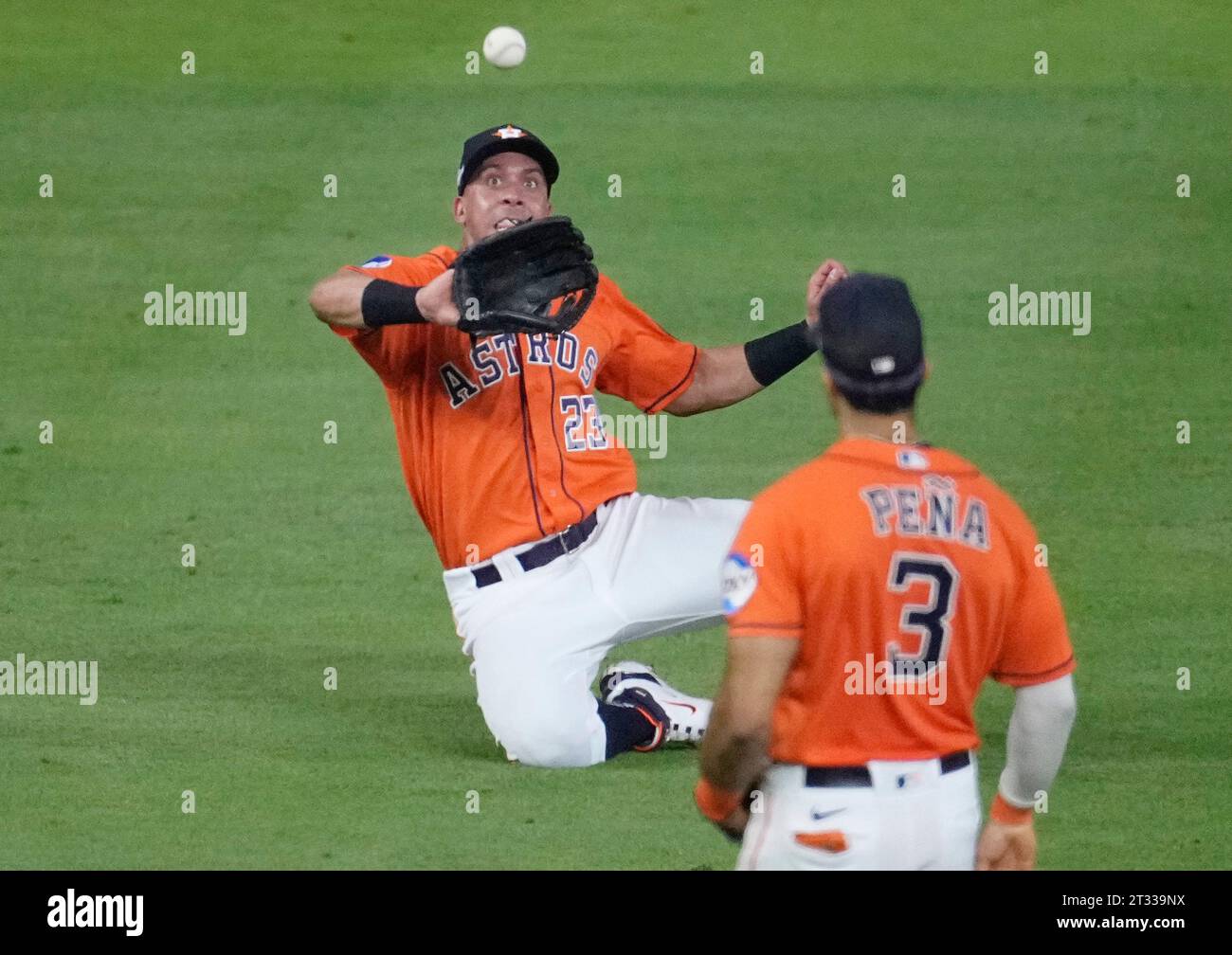 Houston, United States. 22nd Oct, 2023. Houston Astros left fielder ...