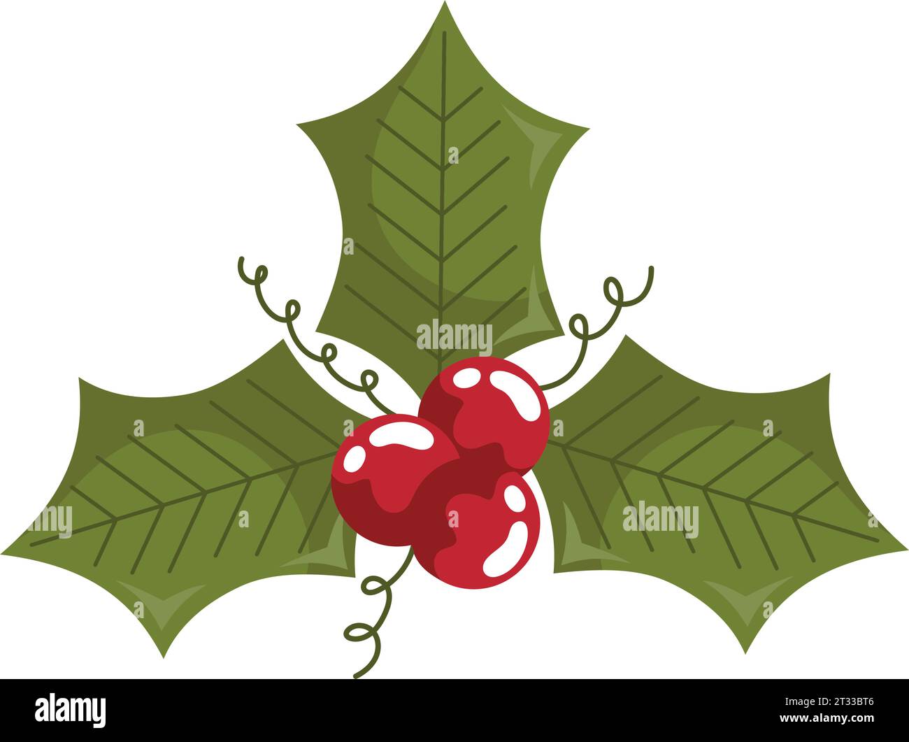 christmas mistletoe illustration Stock Vector Image & Art - Alamy
