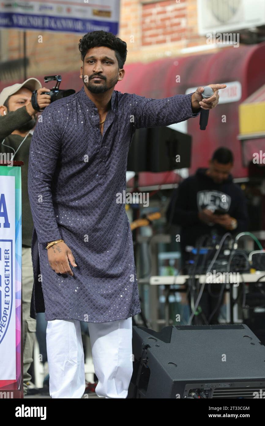 Jackson Heights, New York, USA, October 21, 2023 - New York City Mayor ...