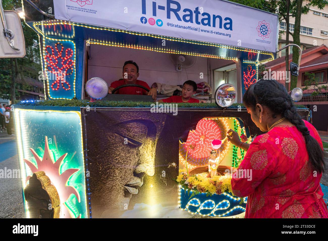 Kuala Lumpur, Malaysia, May 4th 2023: A Buddhist devotee offering ...