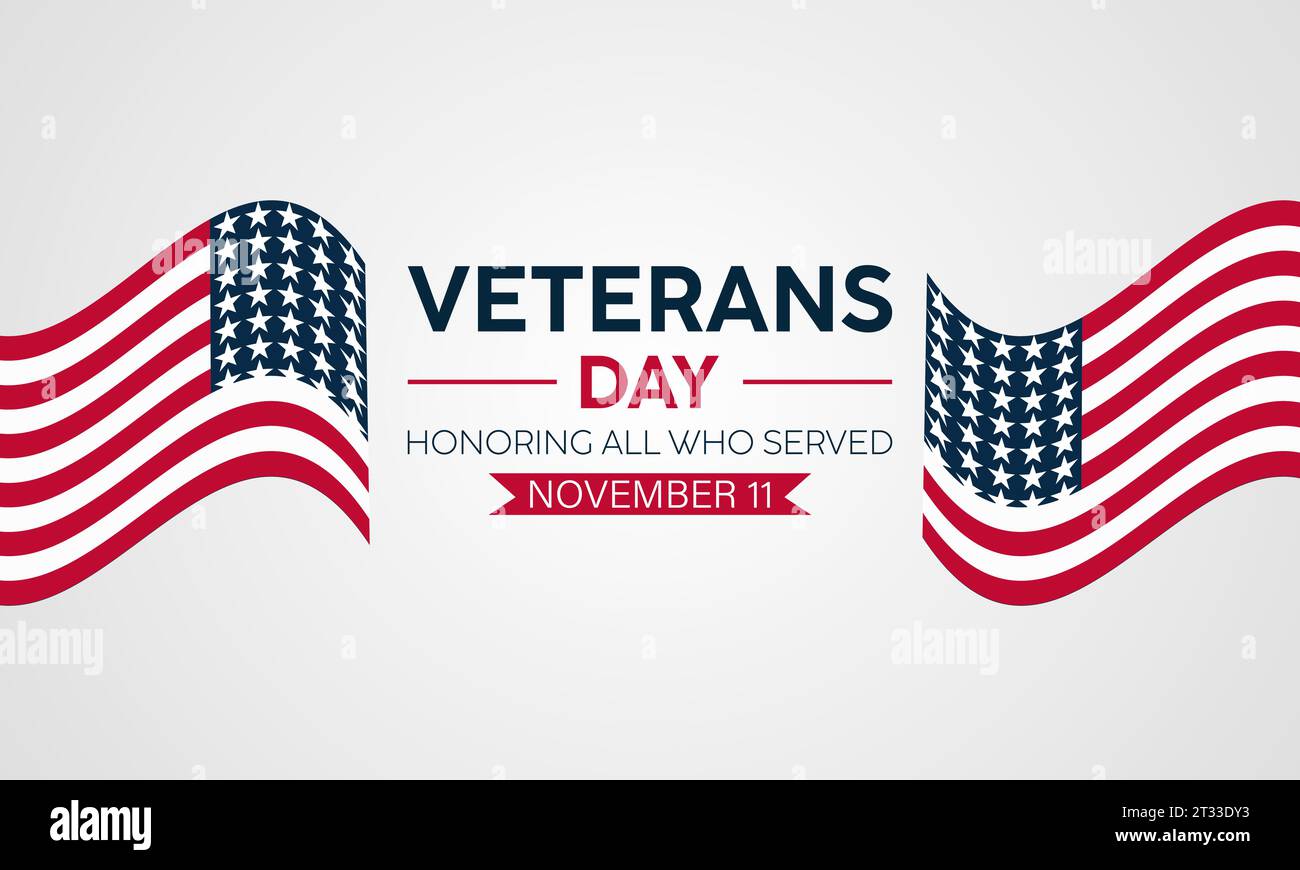 Veterans Day Tribute with American Flag, Saluting Soldier, and ...