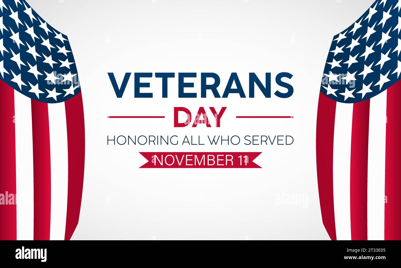 Veterans Day Tribute with American Flag, Saluting Soldier, and ...