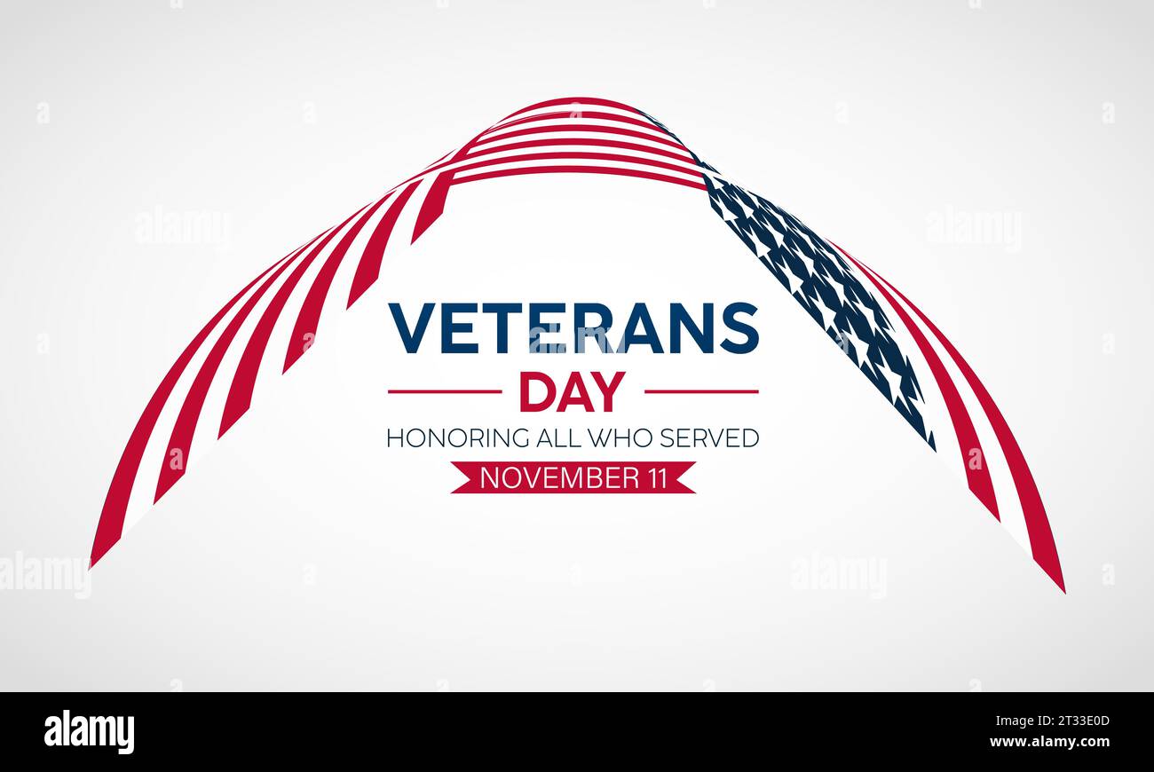 Veterans Day Tribute with American Flag, Saluting Soldier, and ...