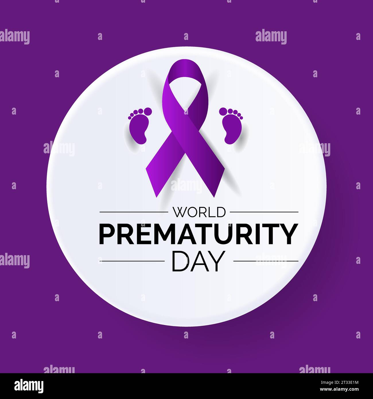 World Prematurity Day Vector Illustration with Tiny Newborn and Caring ...