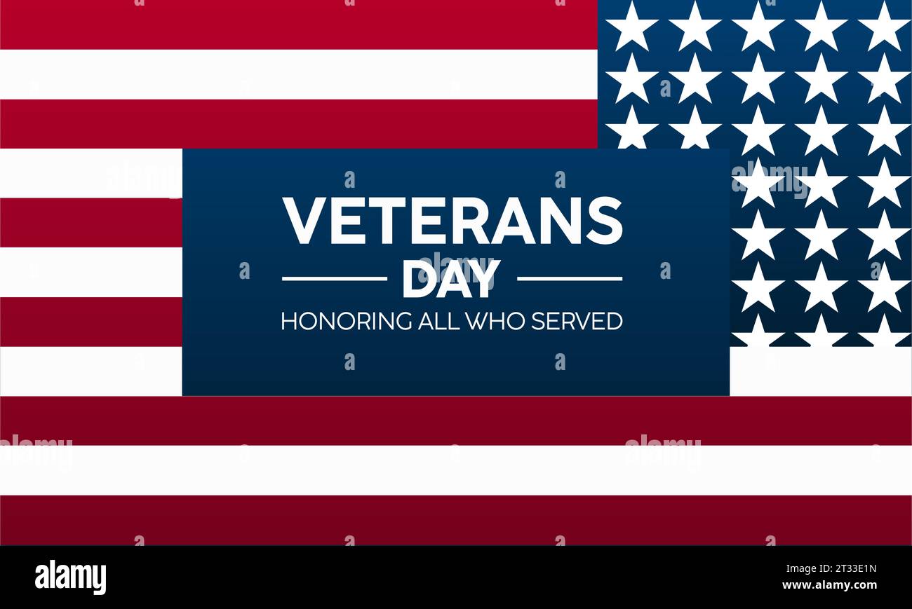 Veterans Day Tribute with American Flag, Saluting Soldier, and ...