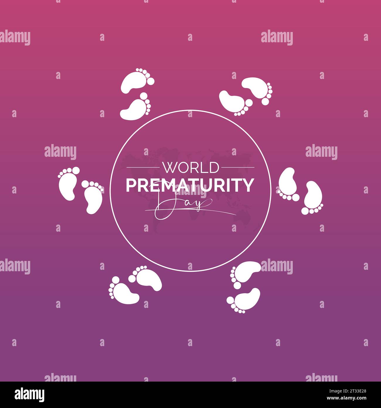 World Prematurity Day Vector Illustration with Tiny Newborn and Caring ...