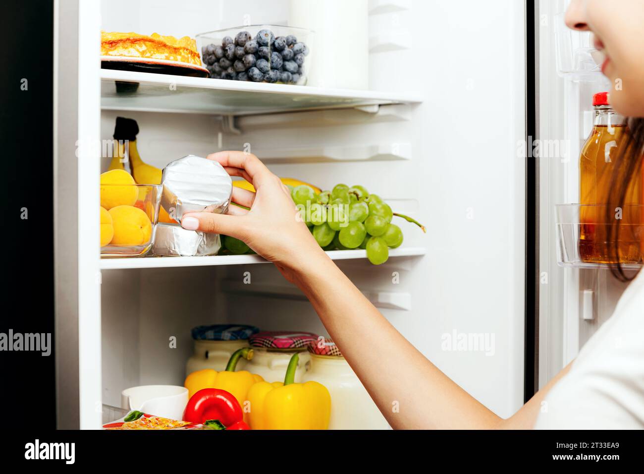 Hand woman buyer taking vegetables hi-res stock photography and images ...