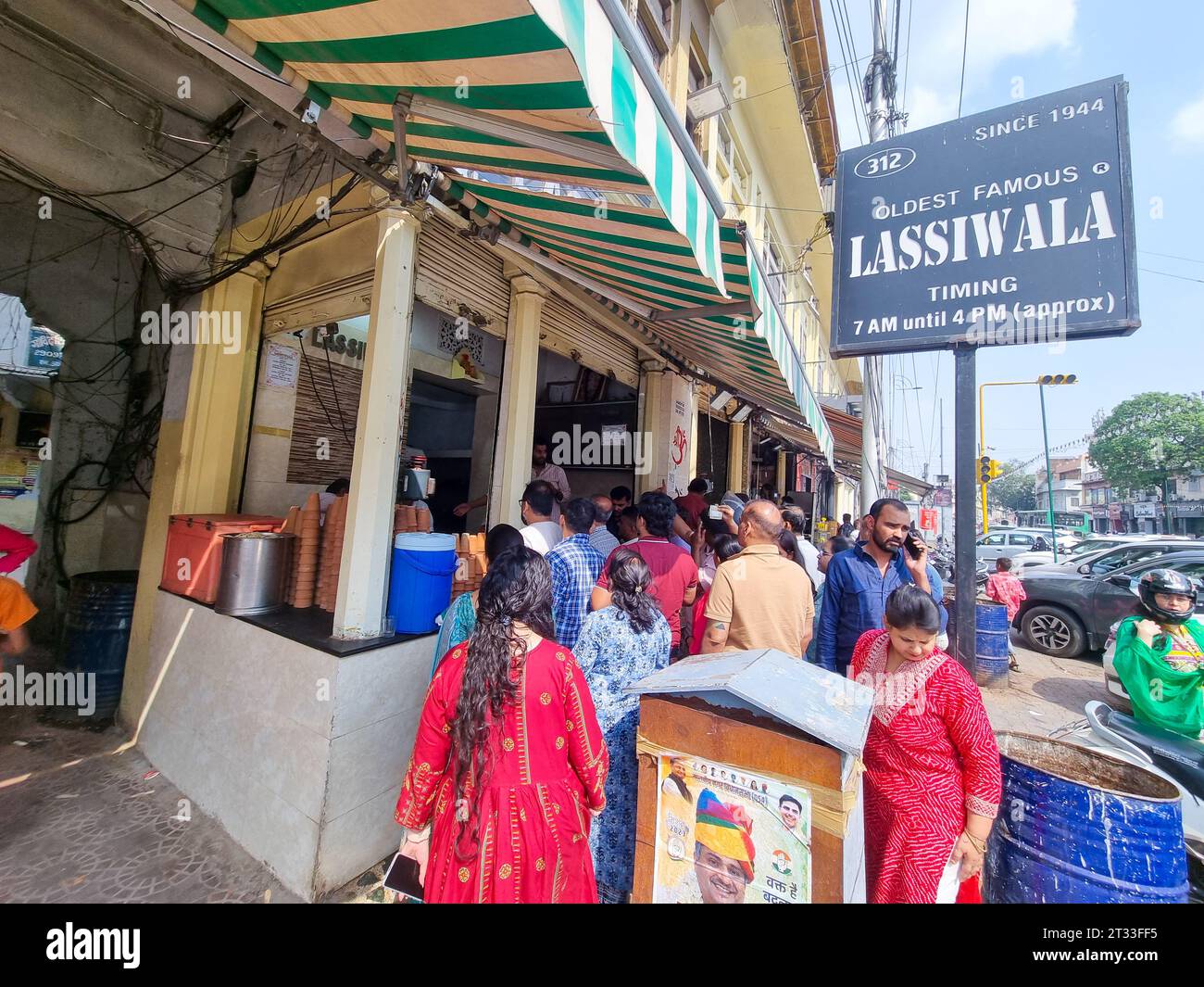 huge crowd outside lassiwala buttermilk shop in jaipur a popular ...