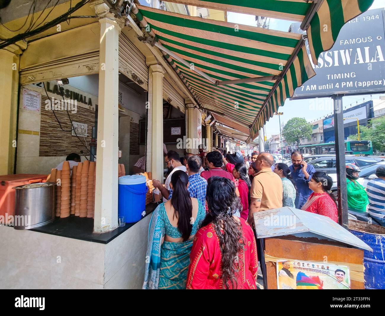 huge crowd outside lassiwala buttermilk shop in jaipur a popular ...