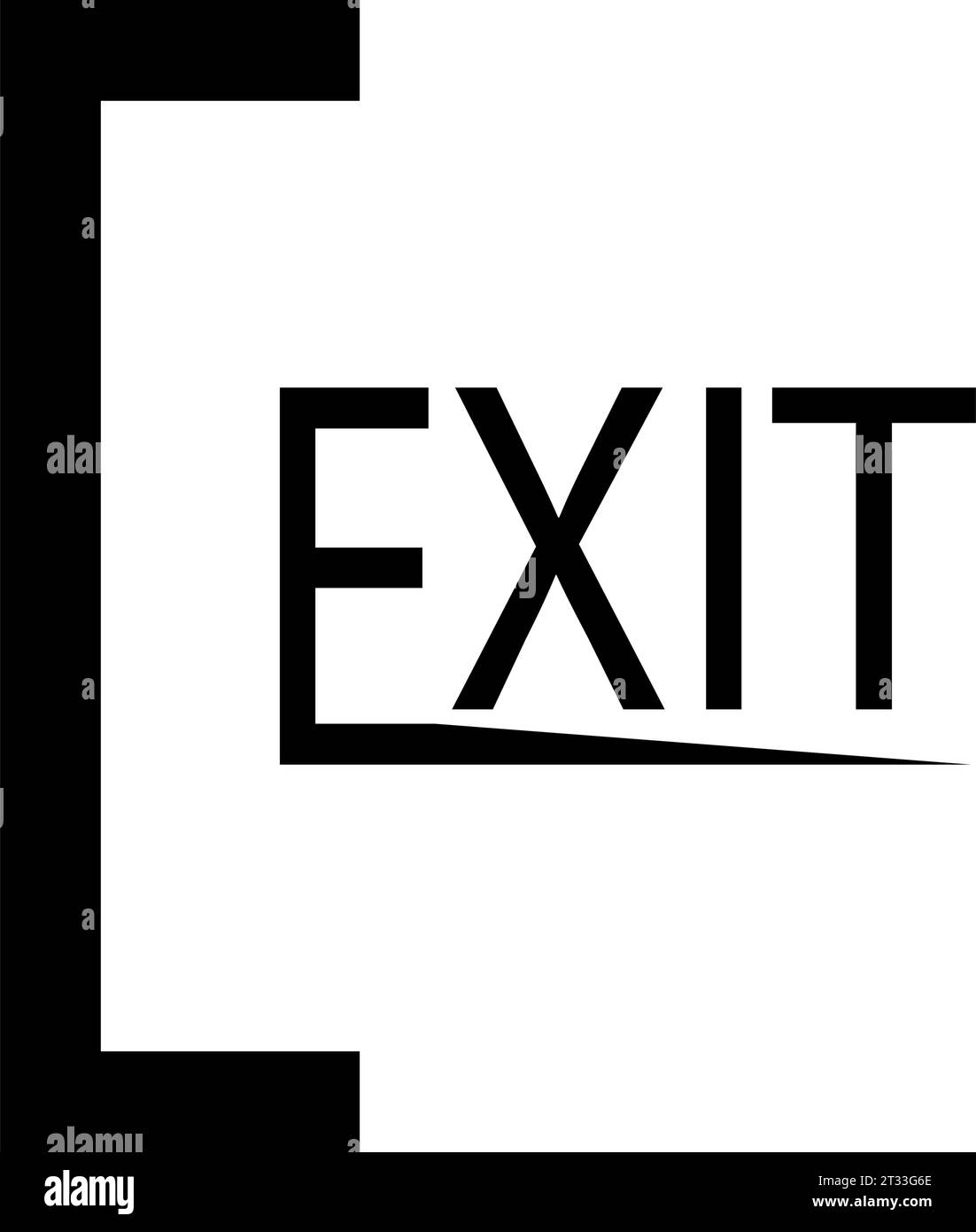 The Exit Icon Logout And Output Outlet Out Symbol Flat Vector Illustration Stock Vector