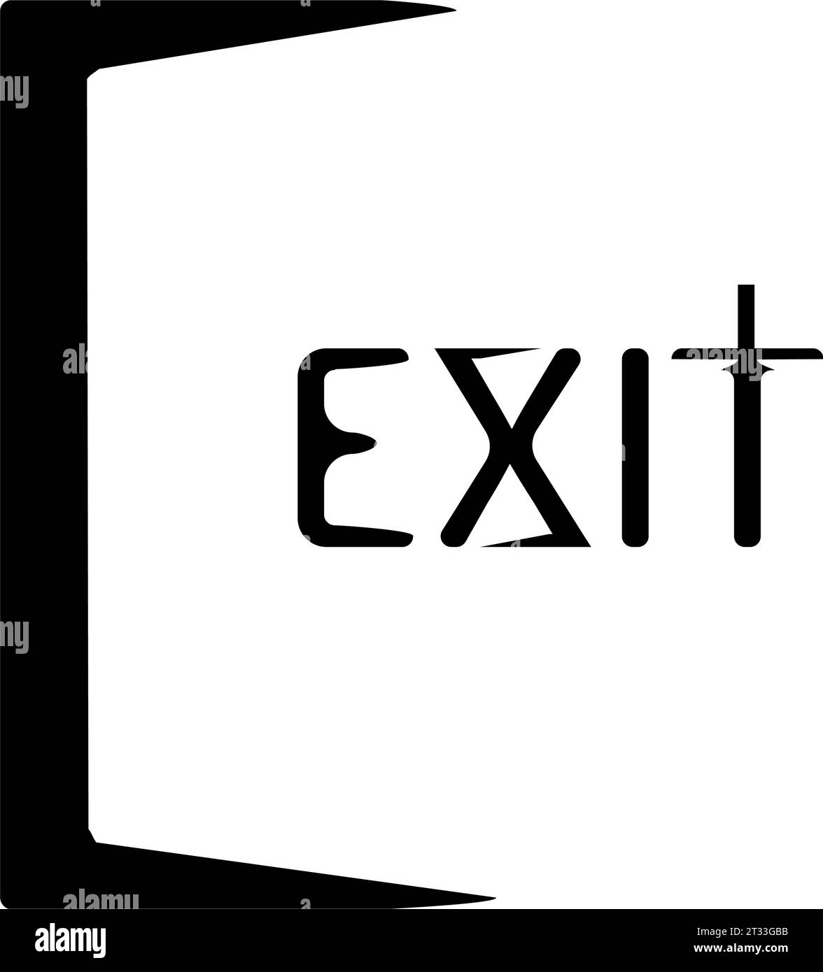The exit icon. Logout and output, outlet, out symbol. Flat Vector ...