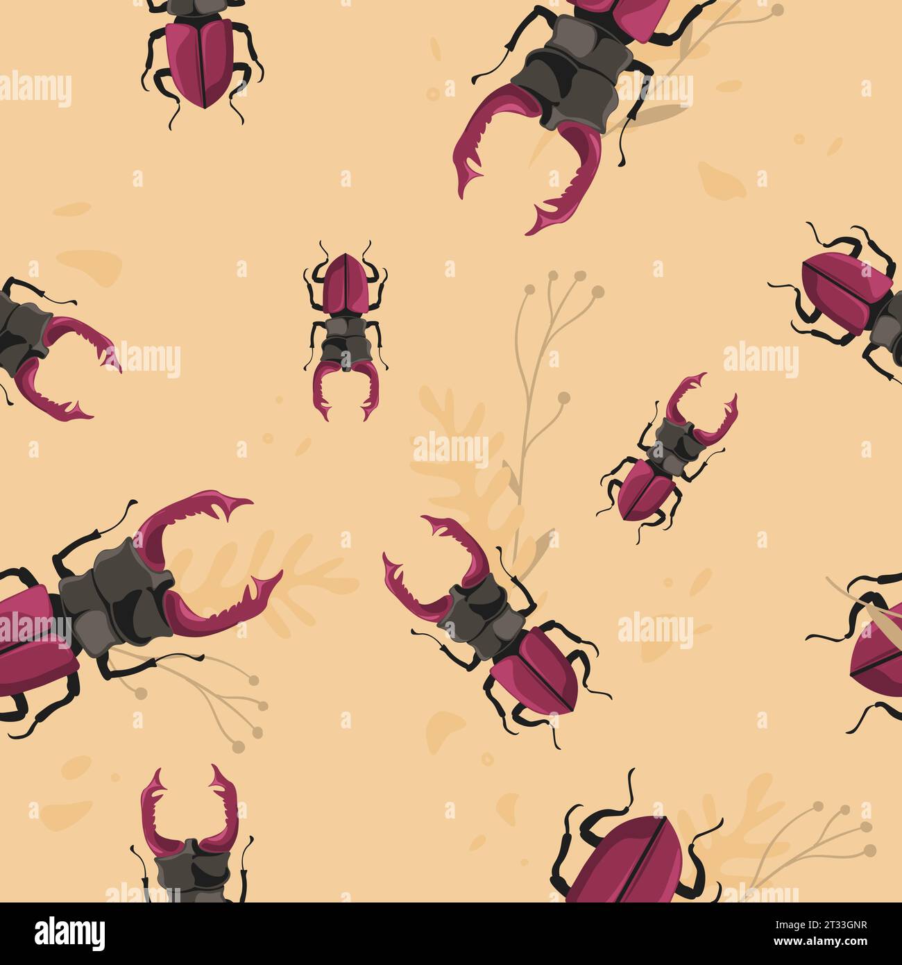 Male stag beetle lucanus cervus Stock Vector Images - Alamy