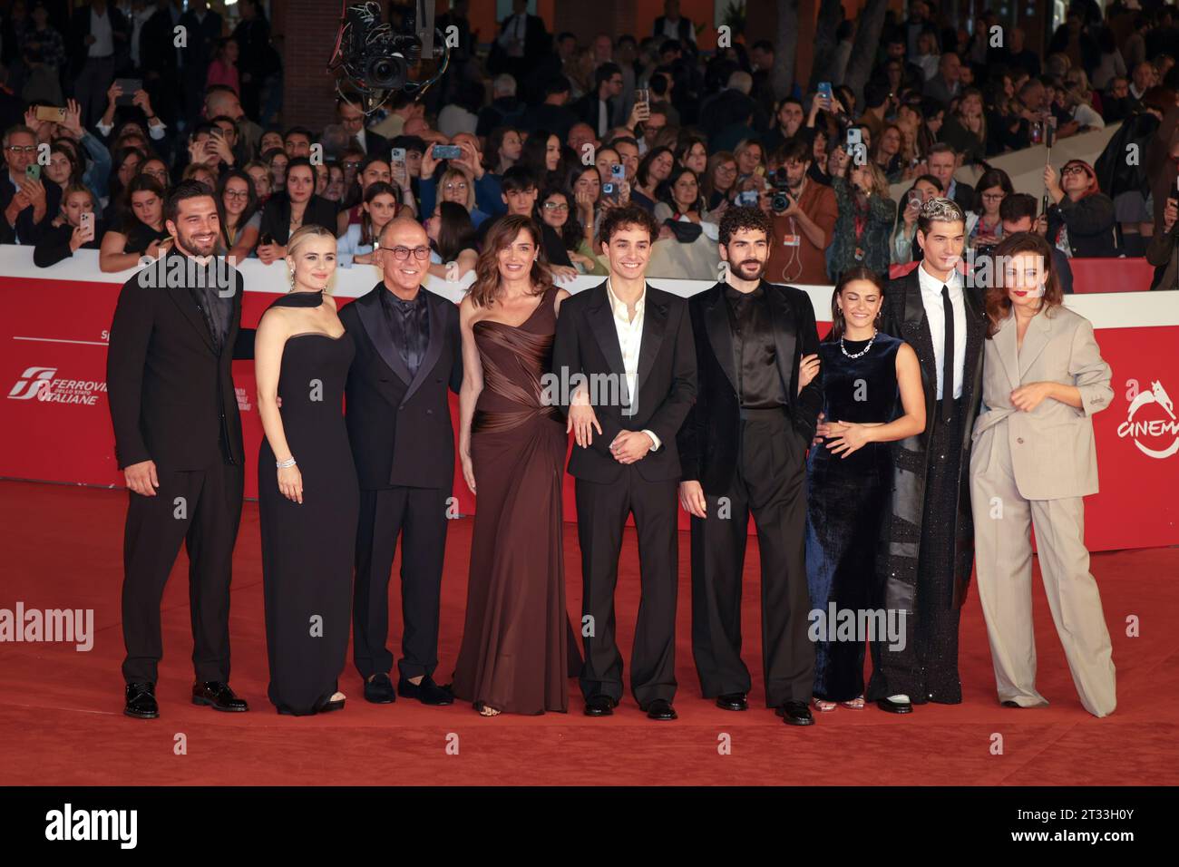 Rome, Italy - October 22, 2023: The cast and director of the film ...