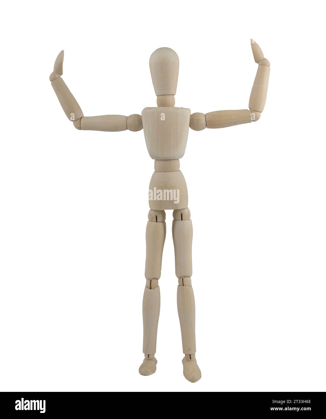 a wooden mannequin posing on a transparent background Stock Photo - Alamy