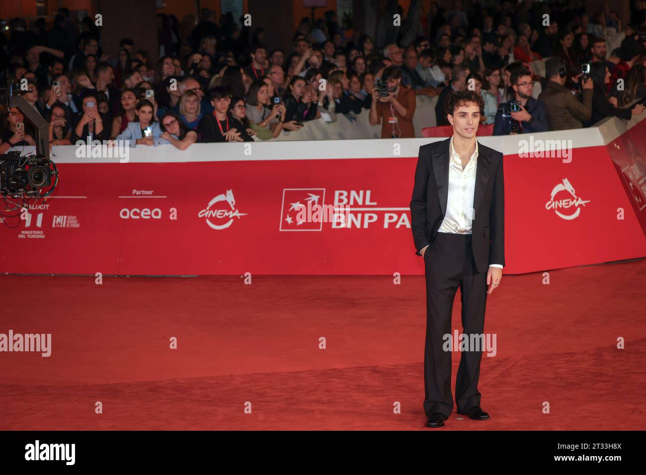 Rome, Italy - October 22, 2023: Damiano Gavino attends the red carpet ...