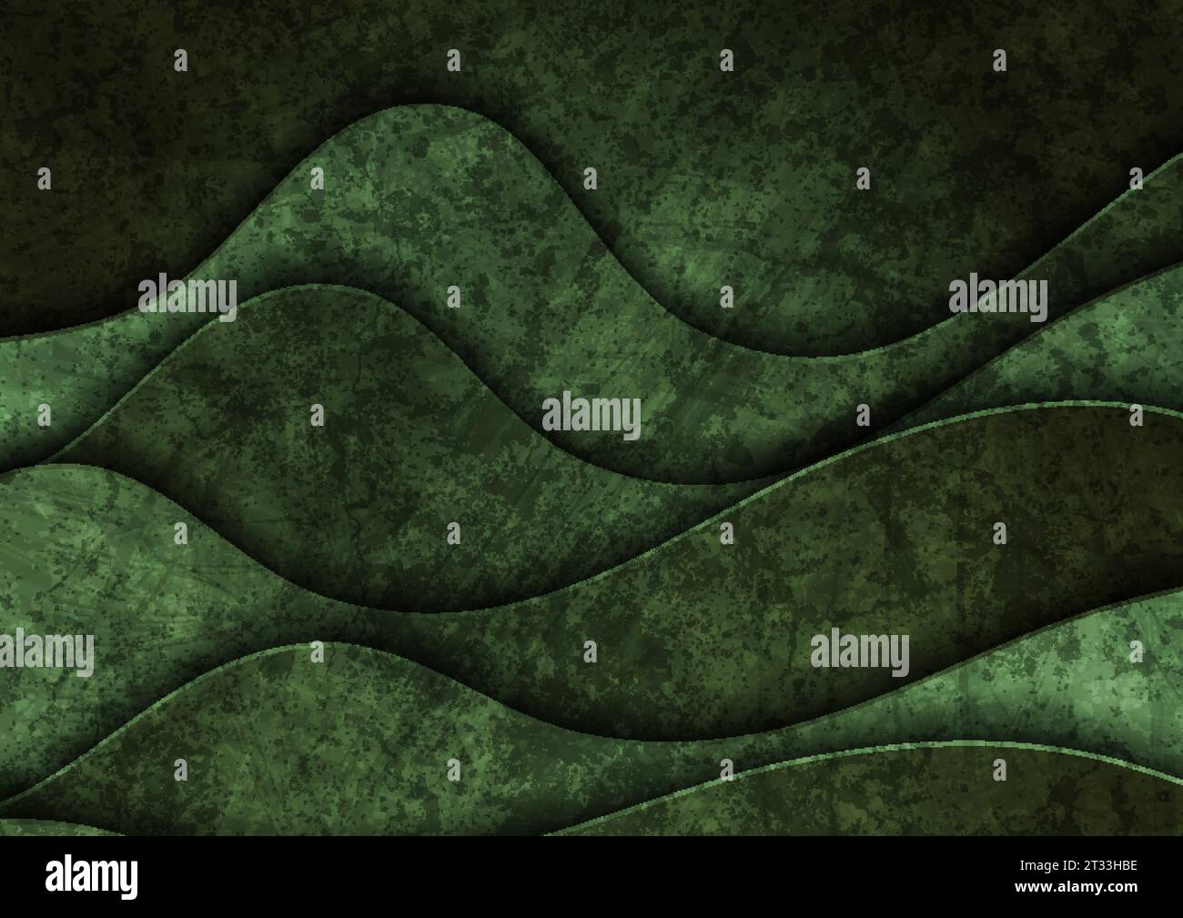 Green grunge waves abstract corporate background. Vector elegant design ...