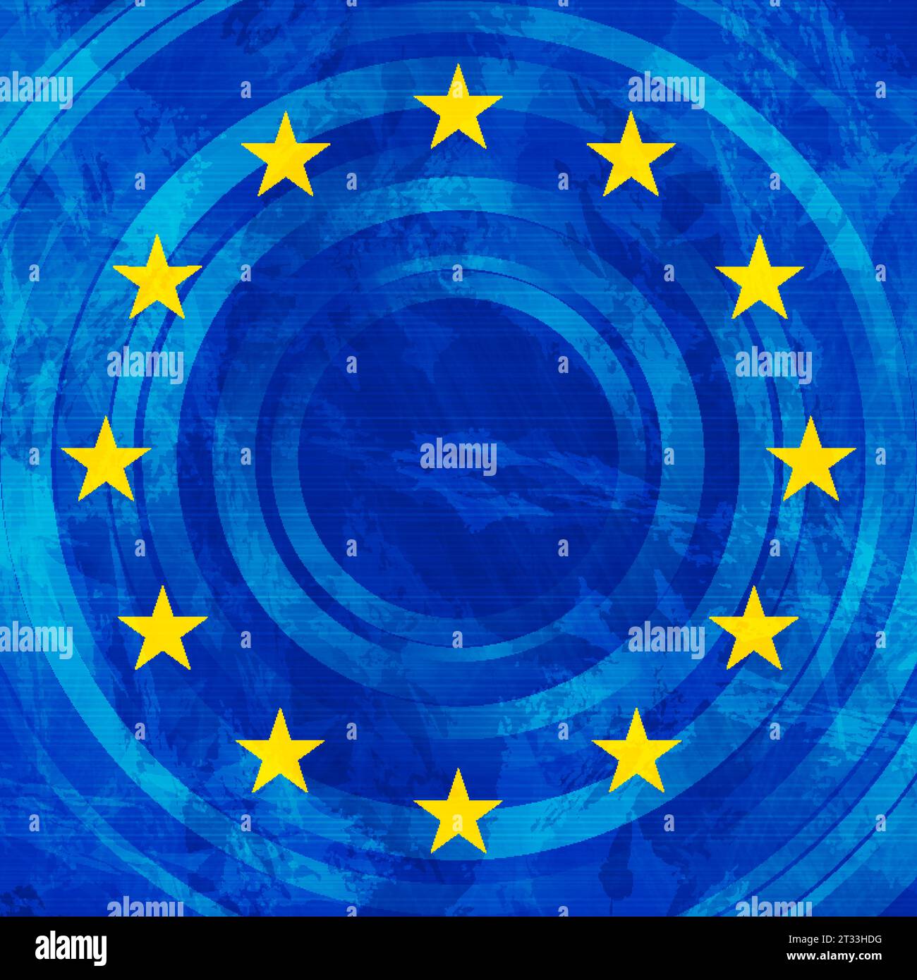 European union concept grunge flag abstract background. Vector design ...