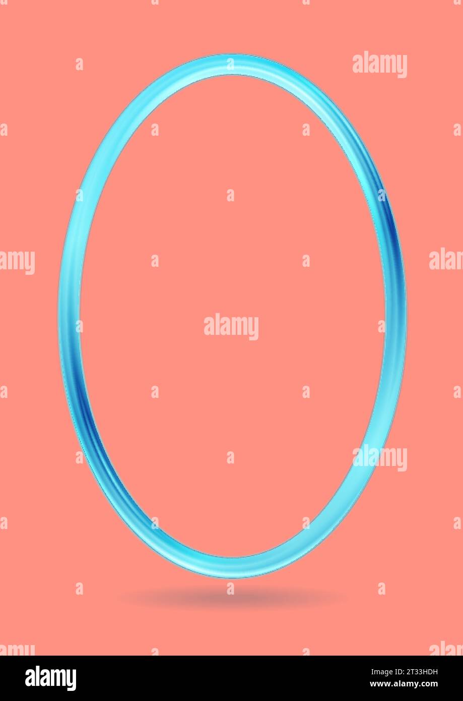 Minimal abstract blue ellipse framework on pink background. Vector pastel design Stock Vector ...