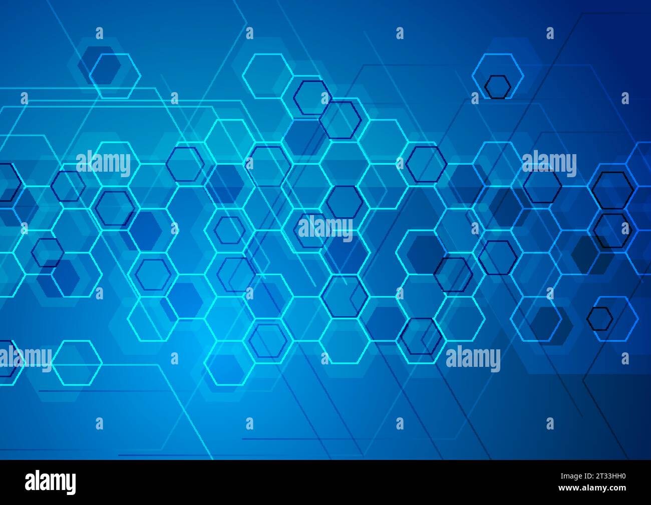 Bright blue abstract tech hexagonal geometrical background. Vector design Stock Vector Image ...
