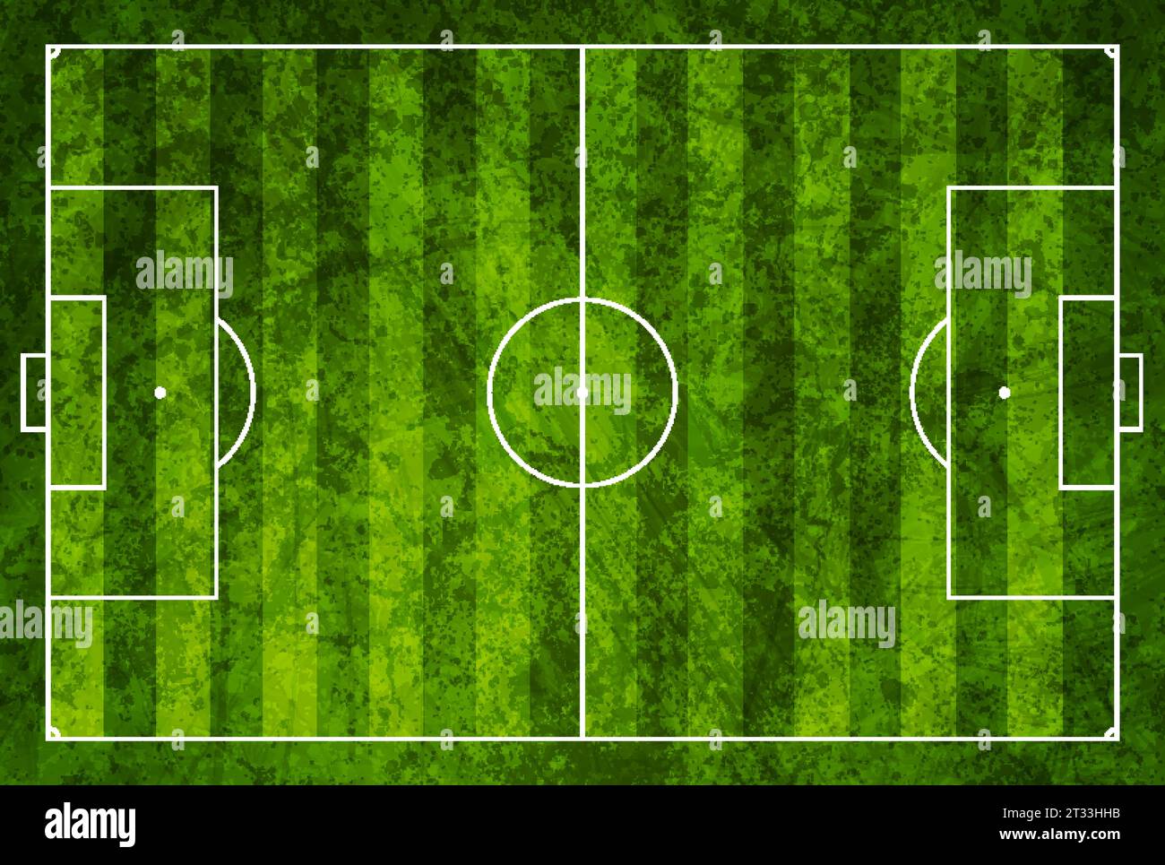 Top view of green grunge soccer field background. Sport graphic vector ...