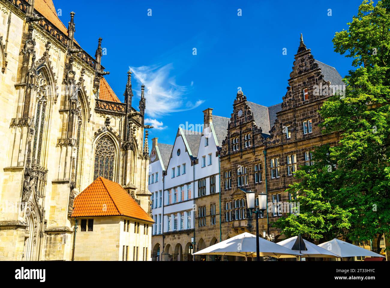 Architecture of the old town of Munster, North Rhine-Westphalia ...