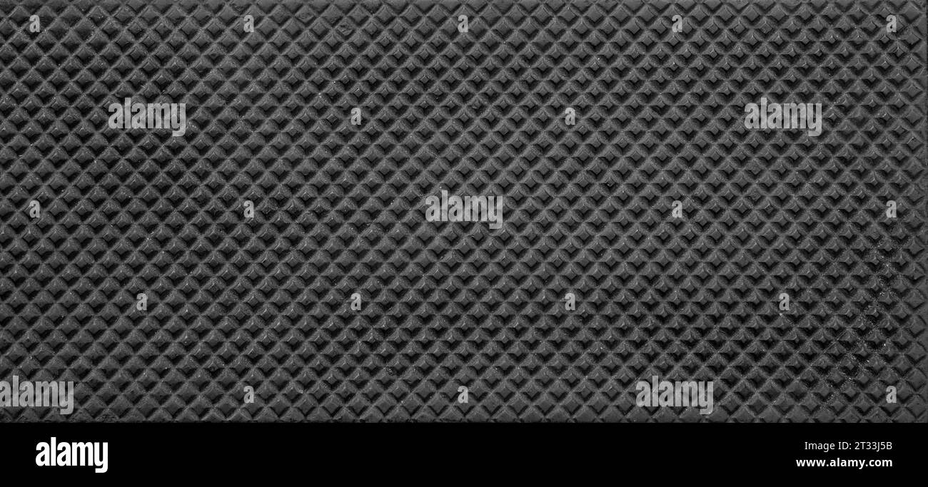 Black rubber texture background, square pattern Stock Photo - Alamy