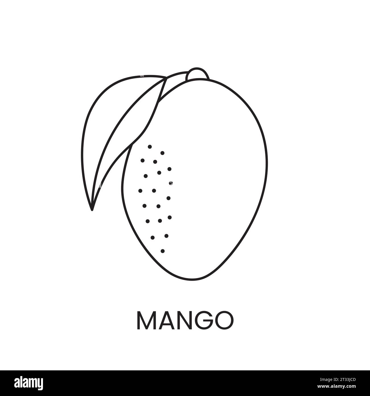 Mango line icon in vector, fruit illustration Stock Vector Image & Art ...