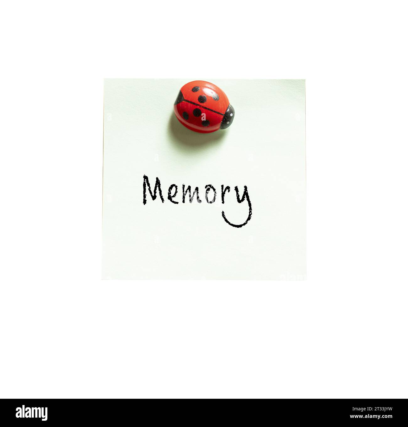 a colored memo sheet with writing memory on a transparent background ...