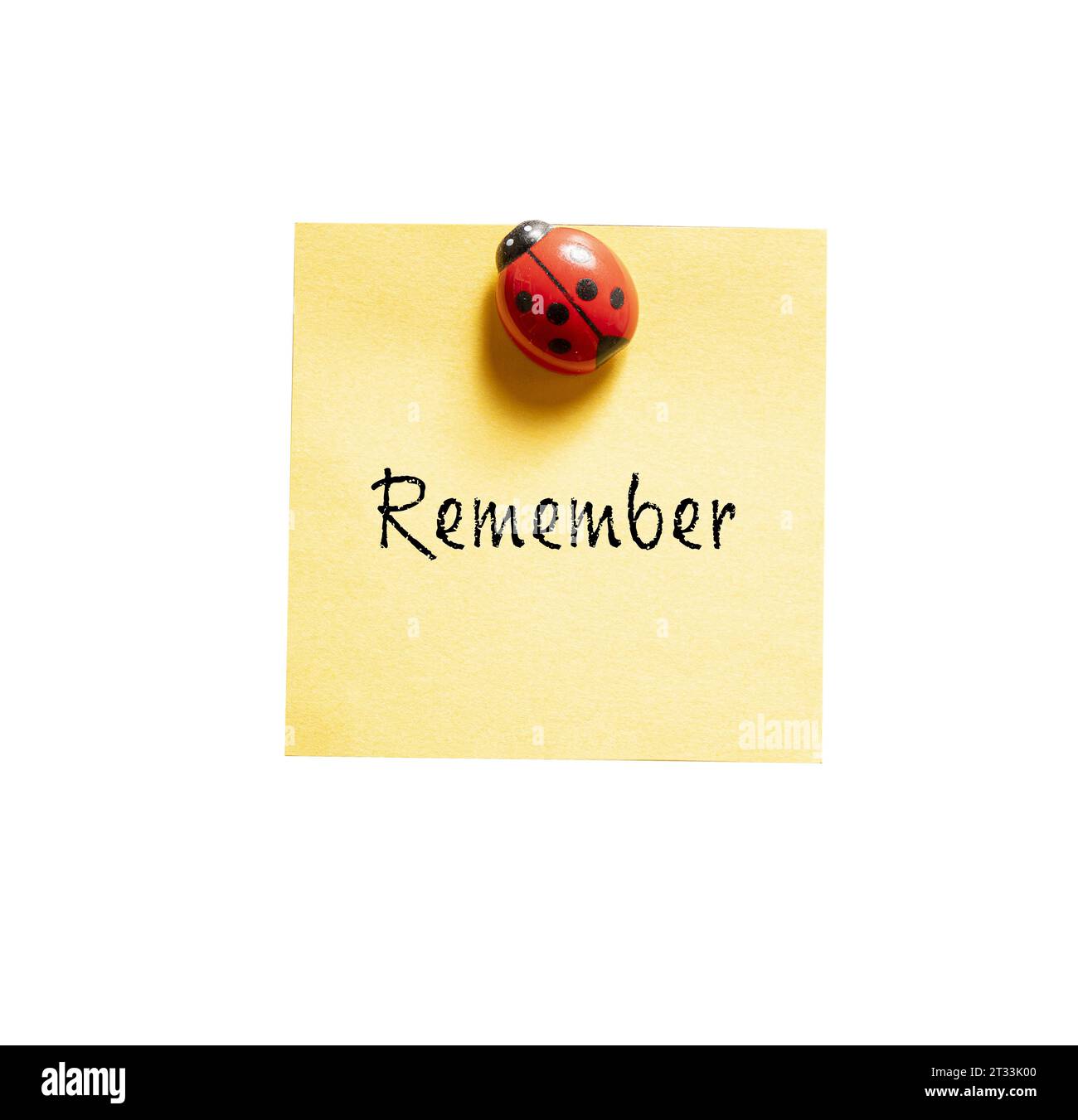 a colored memo sheet with writing remenber on a transparent background ...