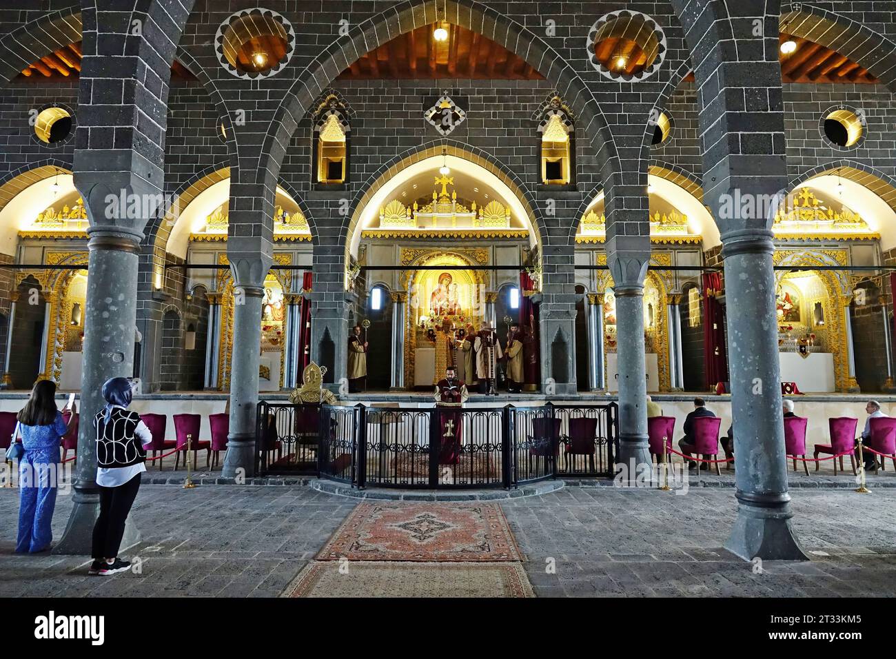 Diyarbakir, Turkey. 22nd Oct, 2023. The interior of the Surp Giragos ...
