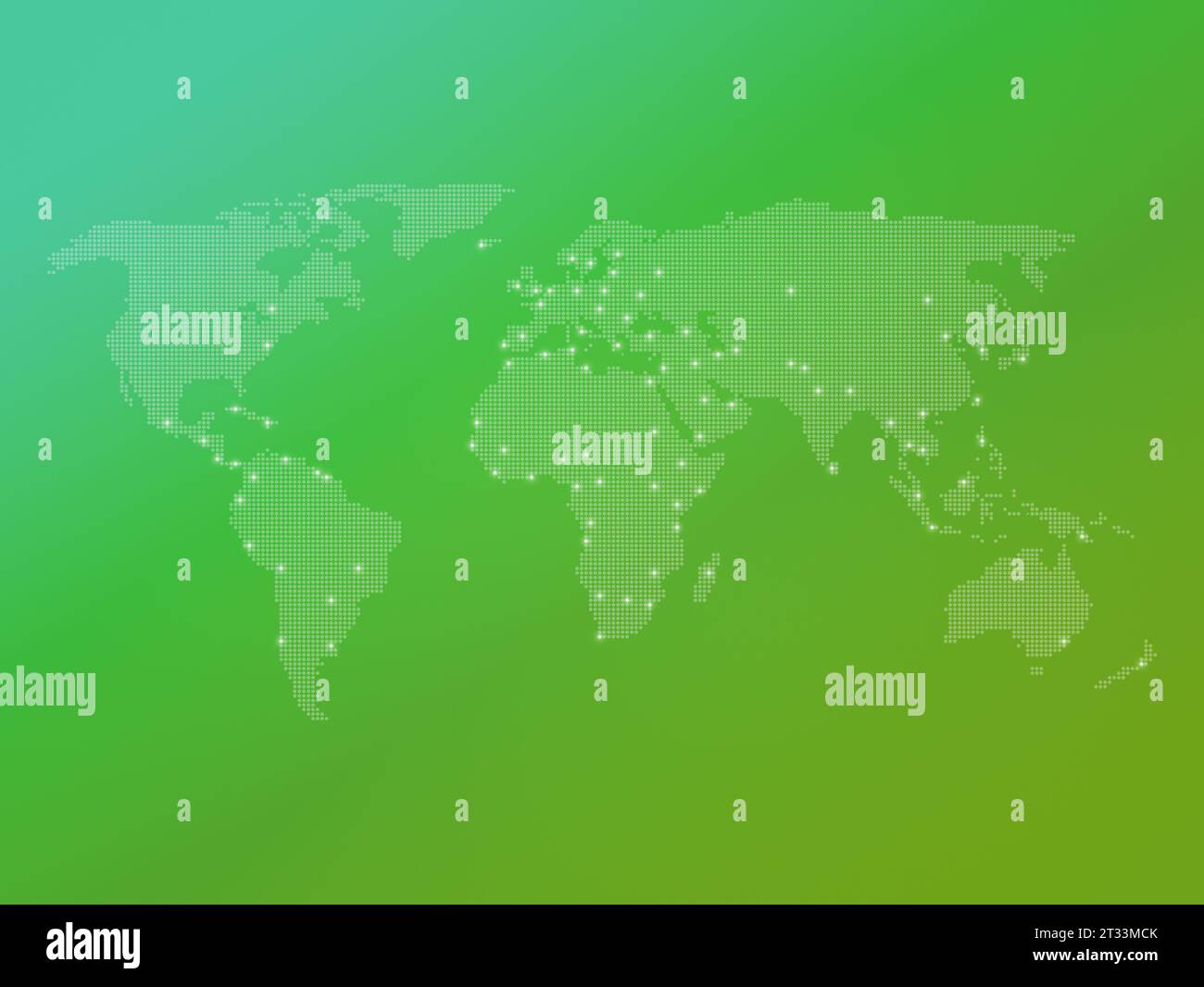 Dotted halftone world map with many highlighted capital cities on a ...