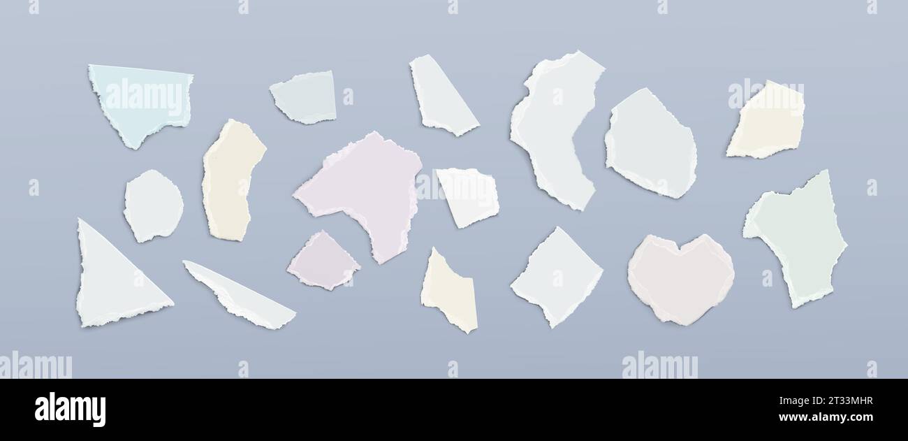 Rip newspaper piece for collage. Torn edge paper scrap. Tear blank note ...