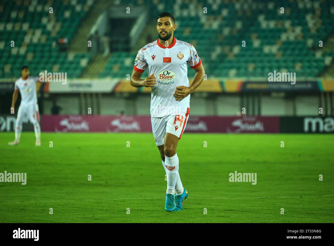 UYO, NIGERIA - OCTOBER 22: Yahya Attiat Allah El Idrissi of Wydad ...