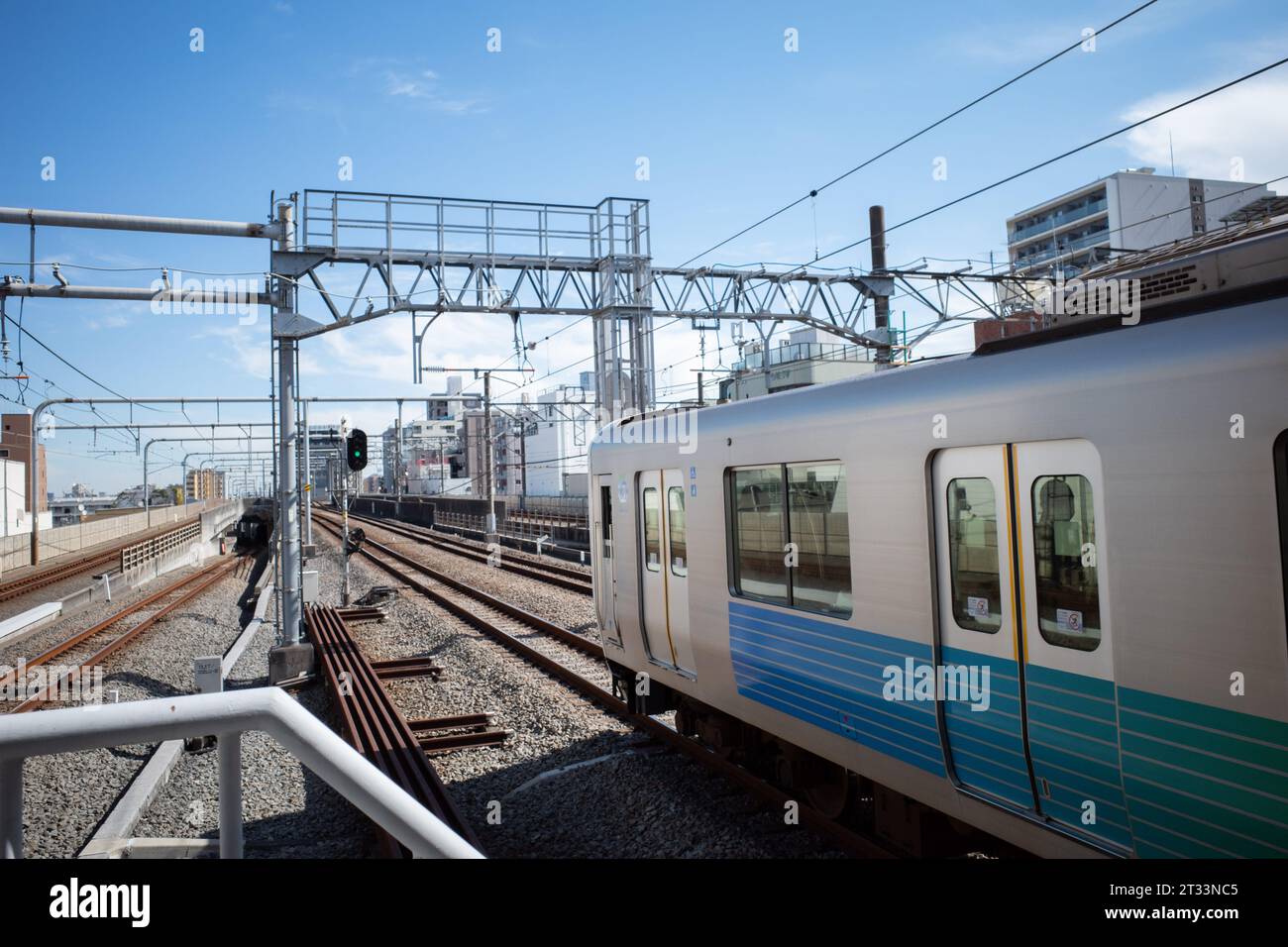 Tokyo, Japan. 23rd Oct, 2023. A local Seibu train departs Nerima ...