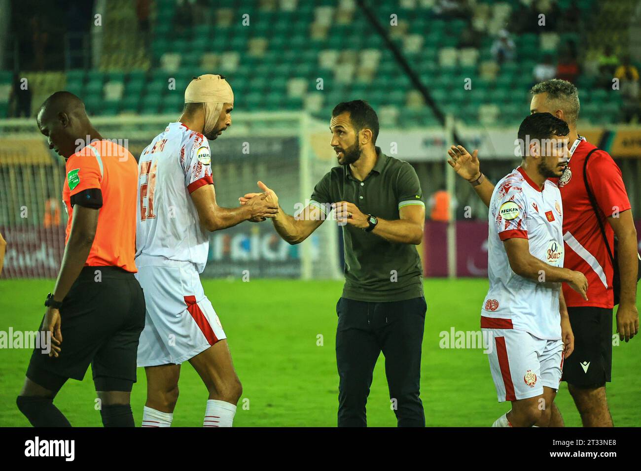 UYO, NIGERIA - OCTOBER 22: Coach Adil Ramzi of Wydad during the African ...