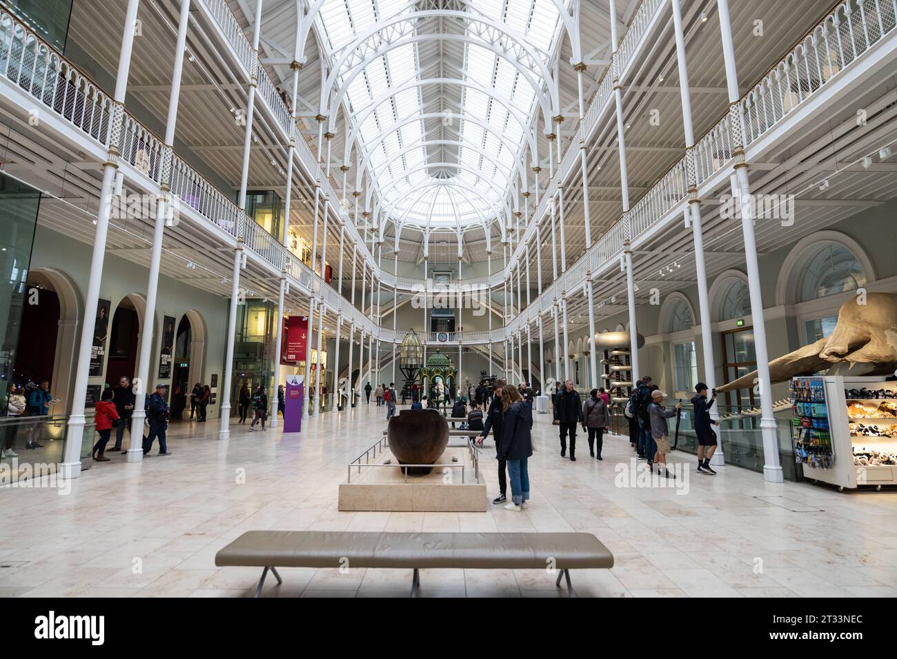 interior of the National Museum of Scotland, Edinburgh, Scotland Stock ...