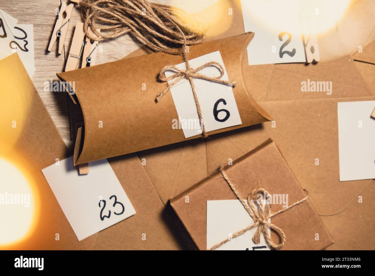 Original Advent Calendar for Christmas Homemade. Preparation to ...