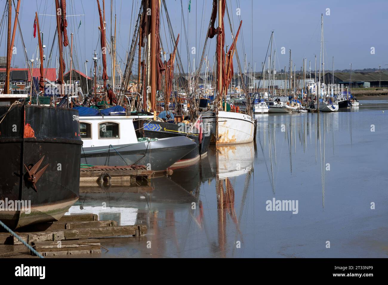 MALDON, ESSEX, UK - APRIL 10, 2010: view of the River Chelmer on the ...